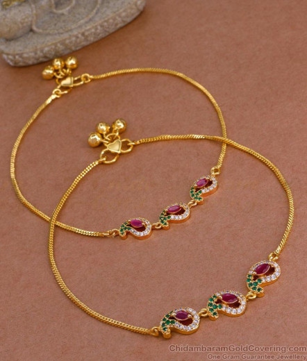 Anklet Collections in Gold | Kolusu Design| Impon Anklets | Gold ...