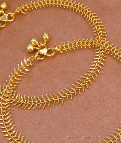 Stylish Padasaram Gold Plated Kolusu For Girls ANKL1018