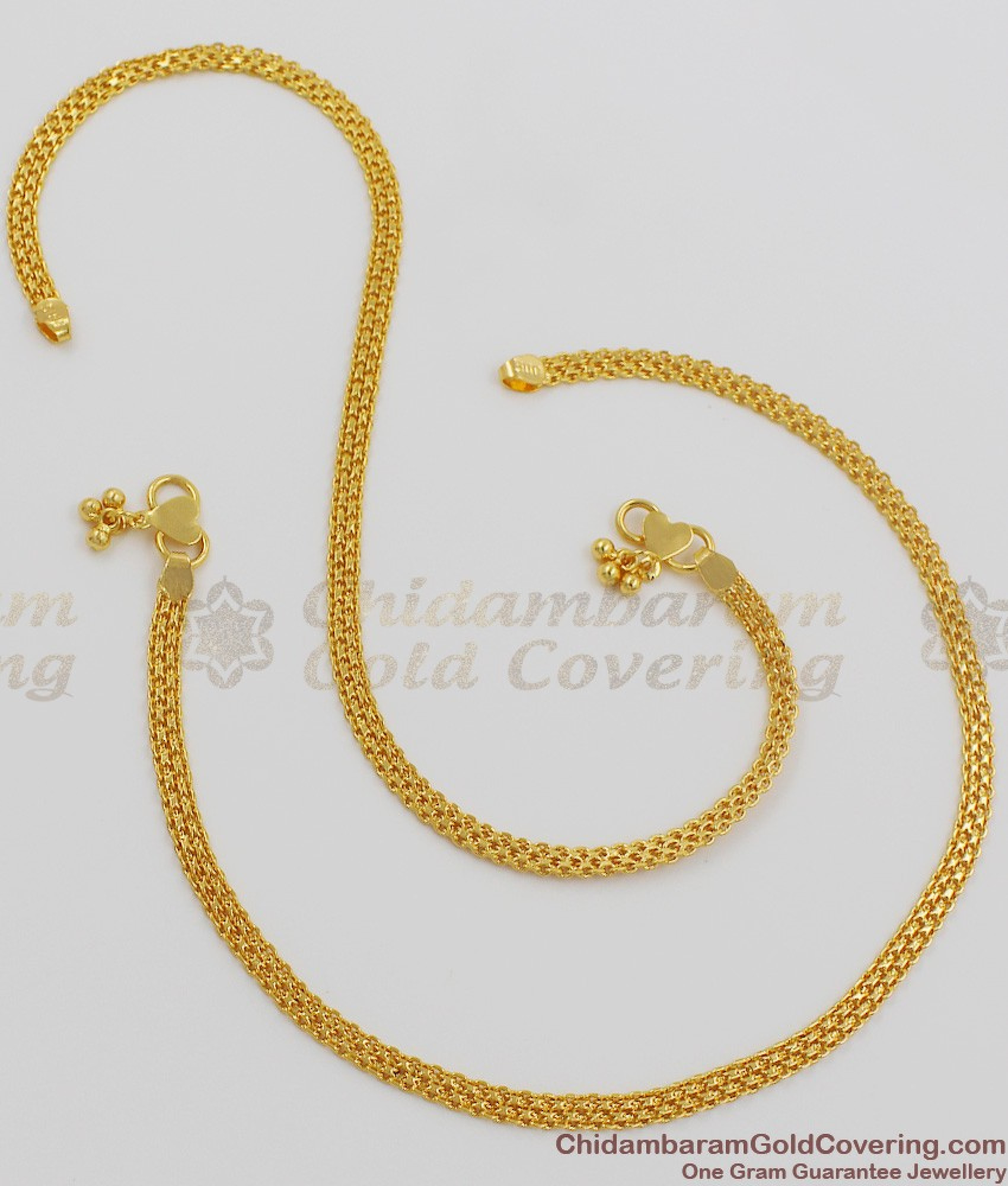 Buy 10 Inch Simple Daily Wear Gold Tone Padasaram Kolusu Shop Online ...