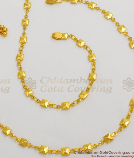 10.5 Inch Stylish Square Pattern Padasaram Gold Plated Kolusu For Daily ...