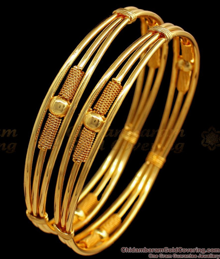 BR1025-2.4 Size Net Type Broad Flower Design Bangles For Women