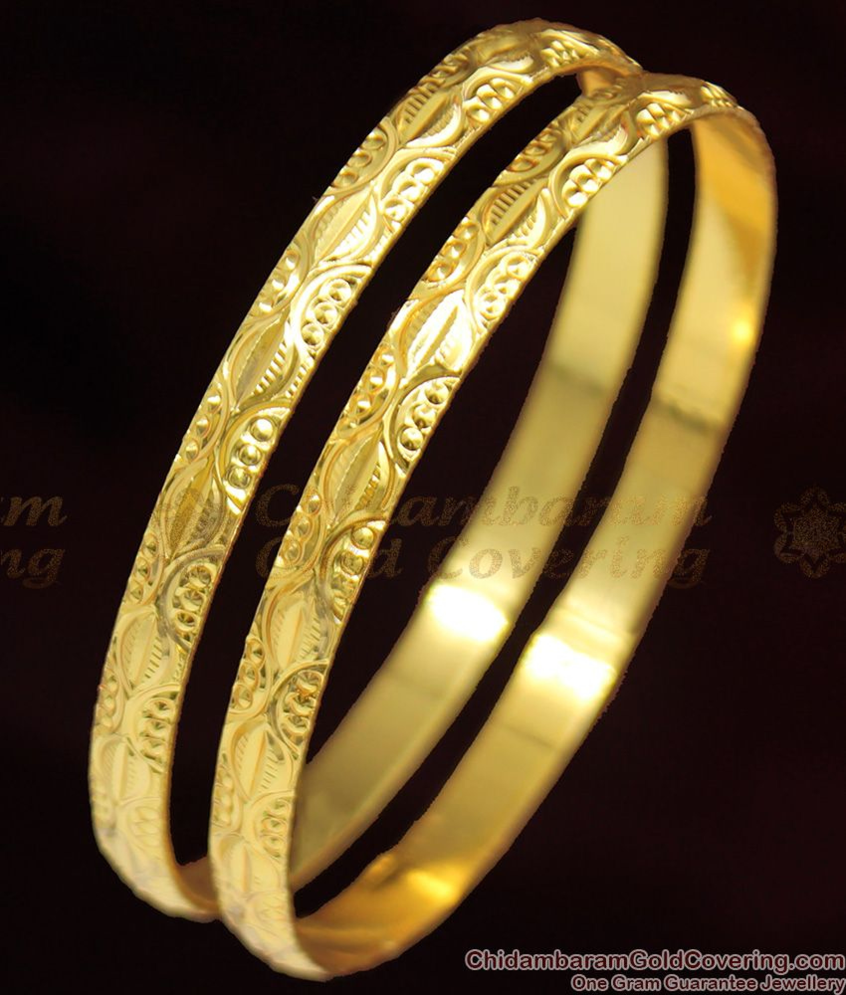 BR1048-2.8 Simple Plain Gold Bangle Designs For Daily Use Buy Online