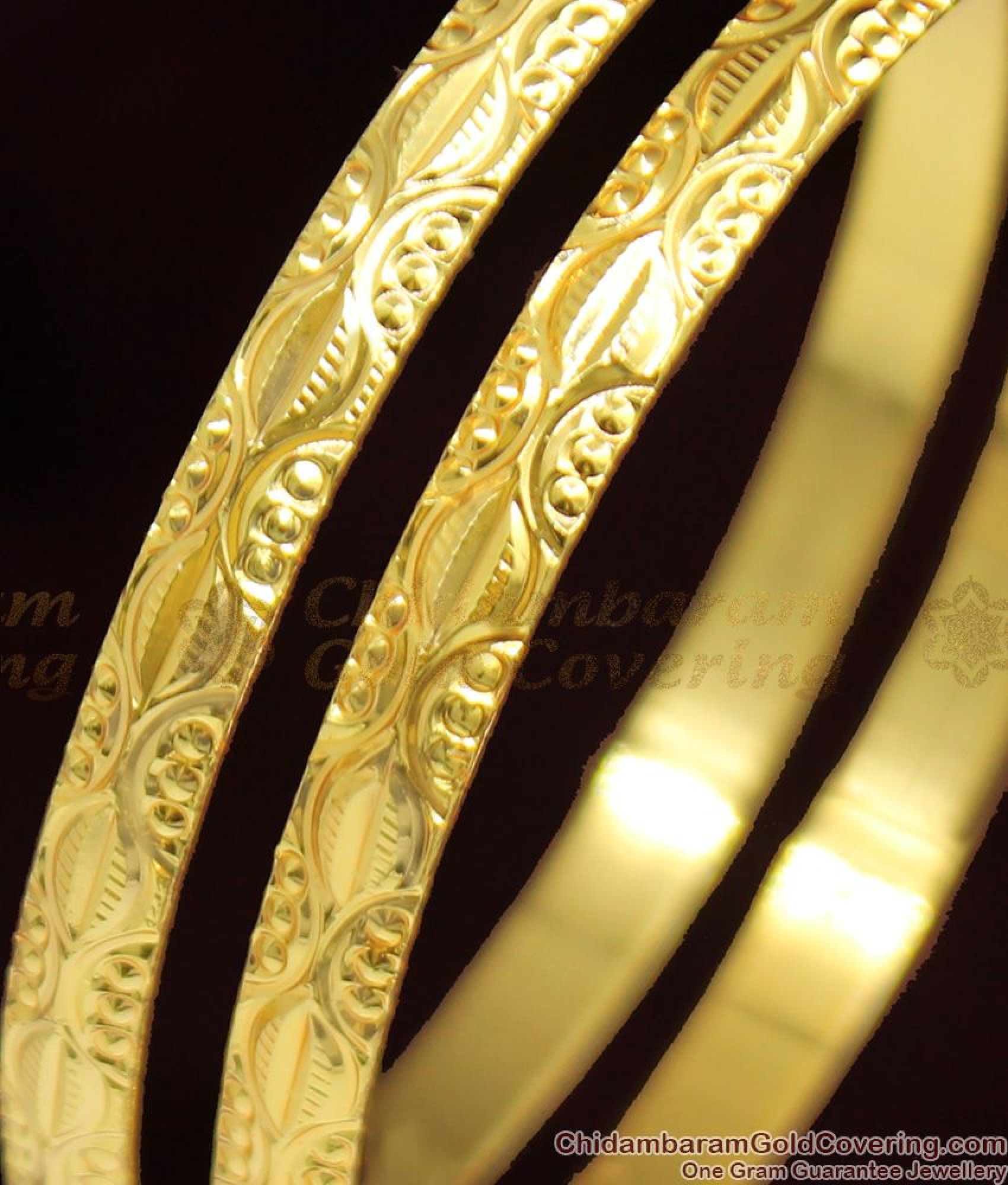 BR1048-2.8 Simple Plain Gold Bangle Designs For Daily Use Buy Online