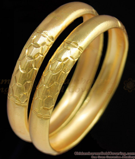 BR1403-2.6 Red Corel Gold Plated Pavala Bangles Jewelry For Ladies