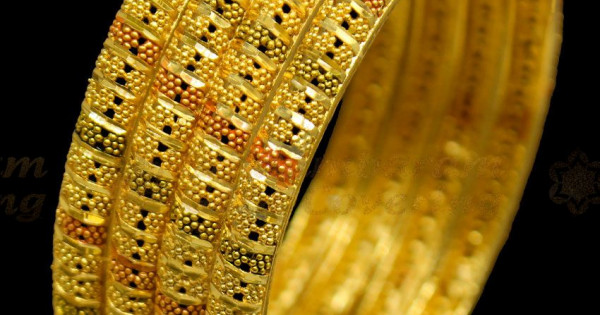 BR1154-2.8 Spiral Type Real Gold Forming Design Enamel Bridal Bangles ...