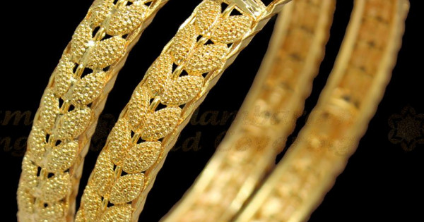 BR1190-2.10 Traditional Leaf Model Real Gold Valayal Collections