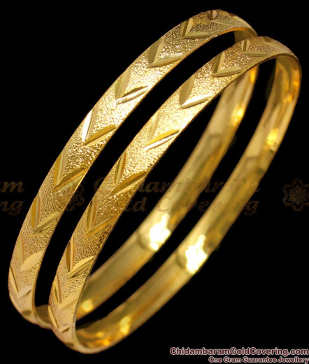 BR1279-2.10 Size Simple One Gram Gold Bangle Designs For Ladies Online ...