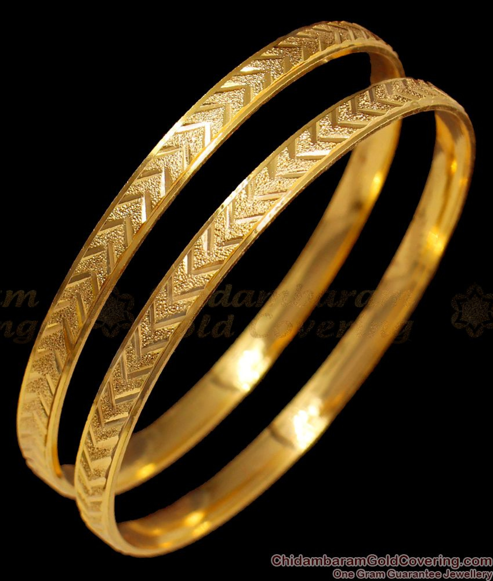 BR1401-2.8 Size Simple One Gram Gold Bangle Designs For Ladies Online Store