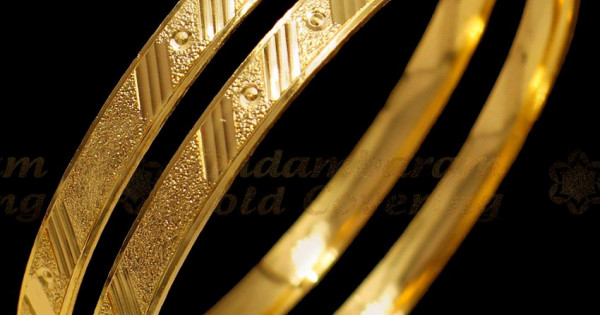 Buy 2.6 Size Set of Two One Gram Bangle Designs For Ladies Online Store