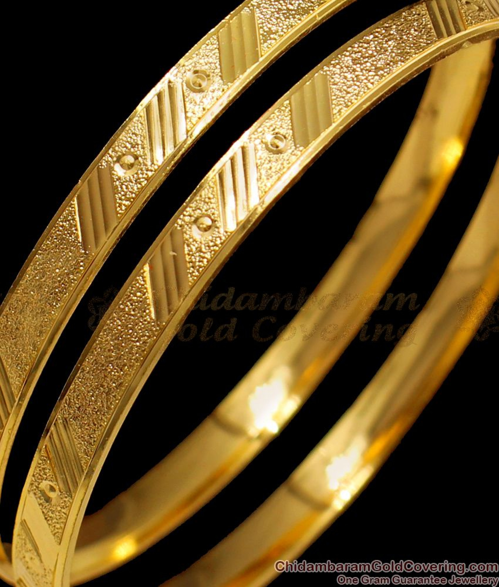 Buy 2.6 Size Set of Two One Gram Bangle Designs For Ladies Online Store
