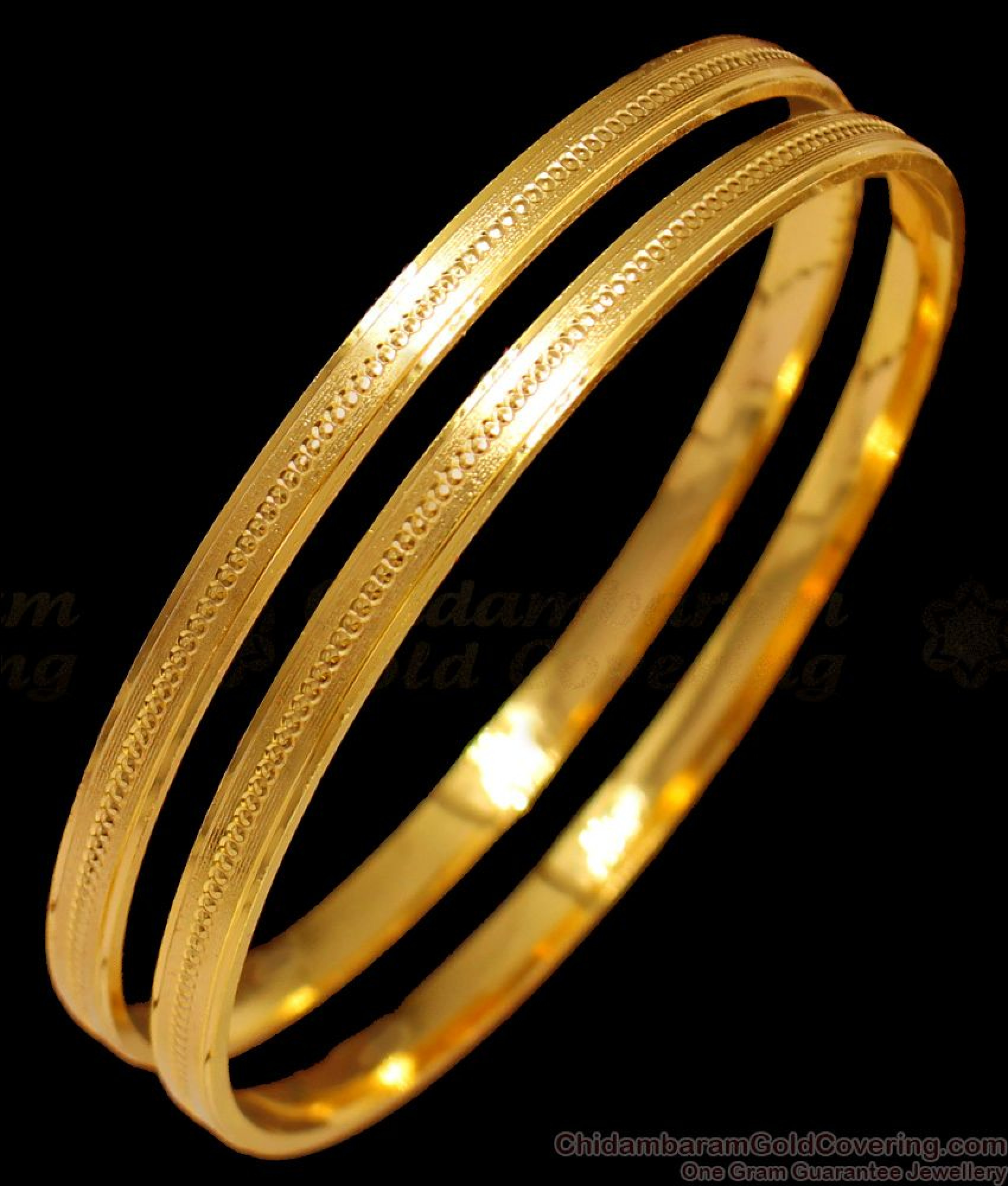 BR1406-2.10 Size Simple One Gram Gold Bangle Designs For Ladies Daily Use