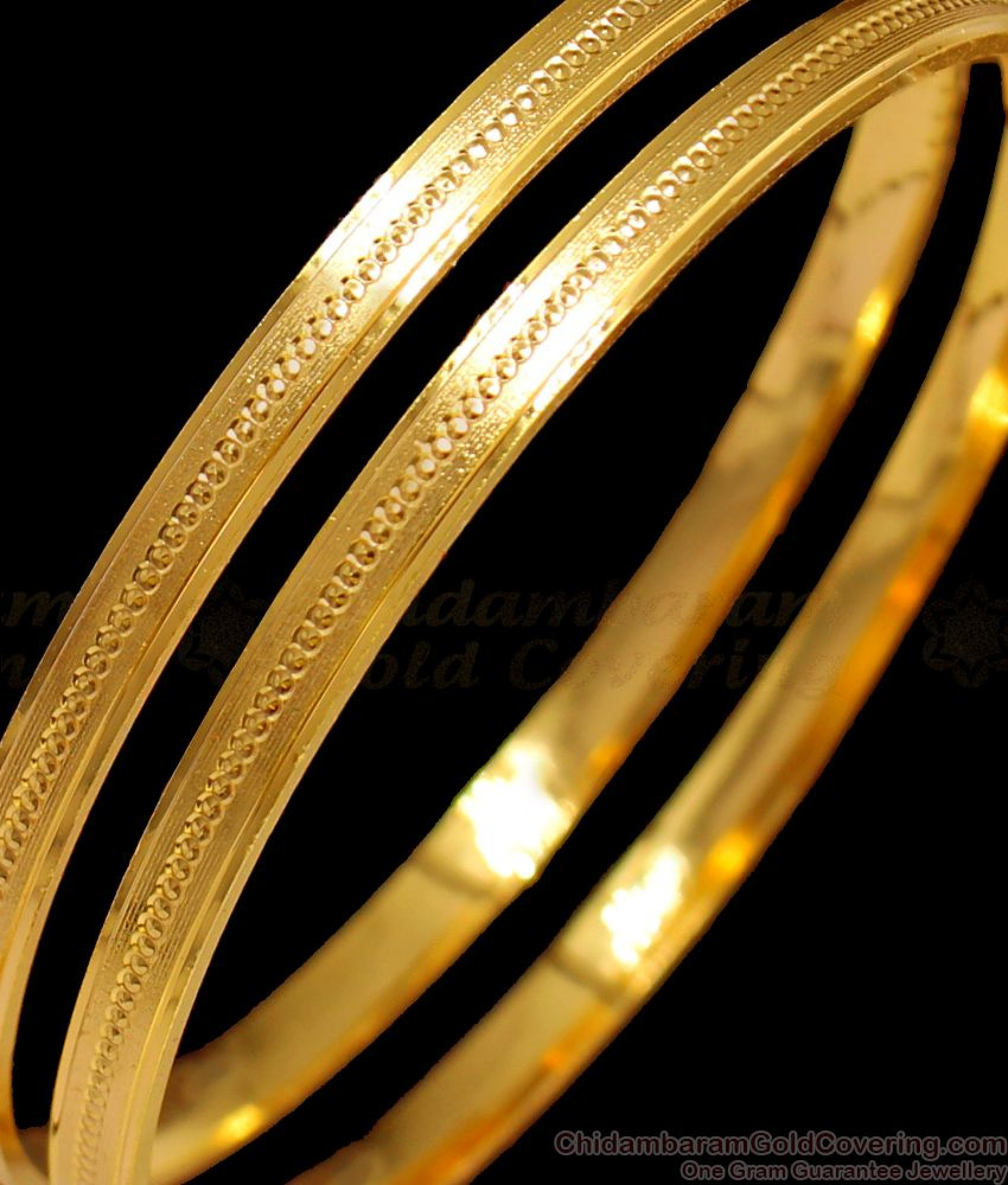 BR1406-2.10 Size Simple One Gram Gold Bangle Designs For Ladies Daily Use