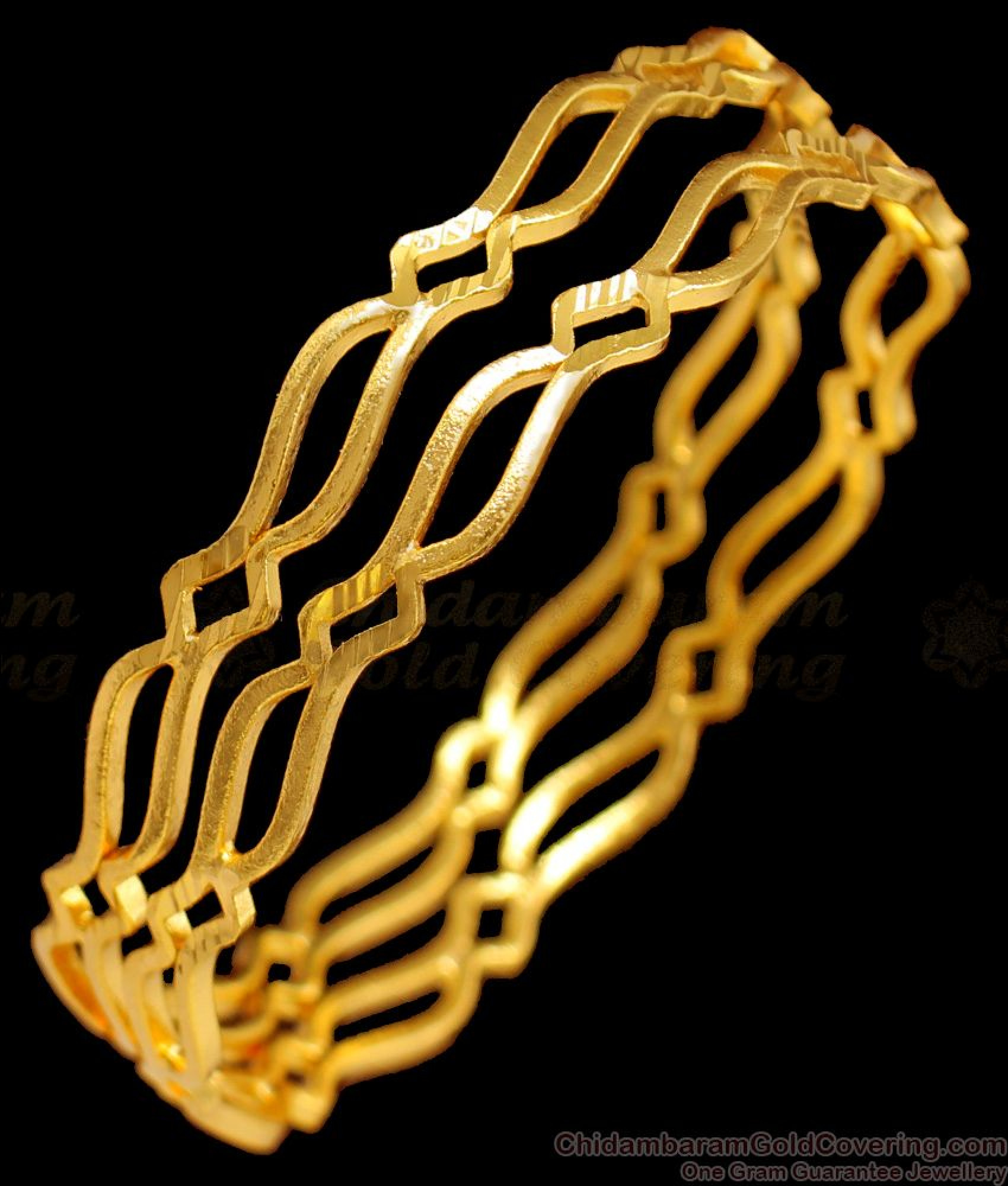 BR1408-2.10 New Fashion Fancy Design Plain Gold Bangles For Ladies