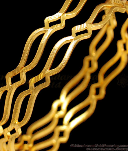 Gold Plated Plain Design Bangles, Chidambaram Gold Covering Regular ...