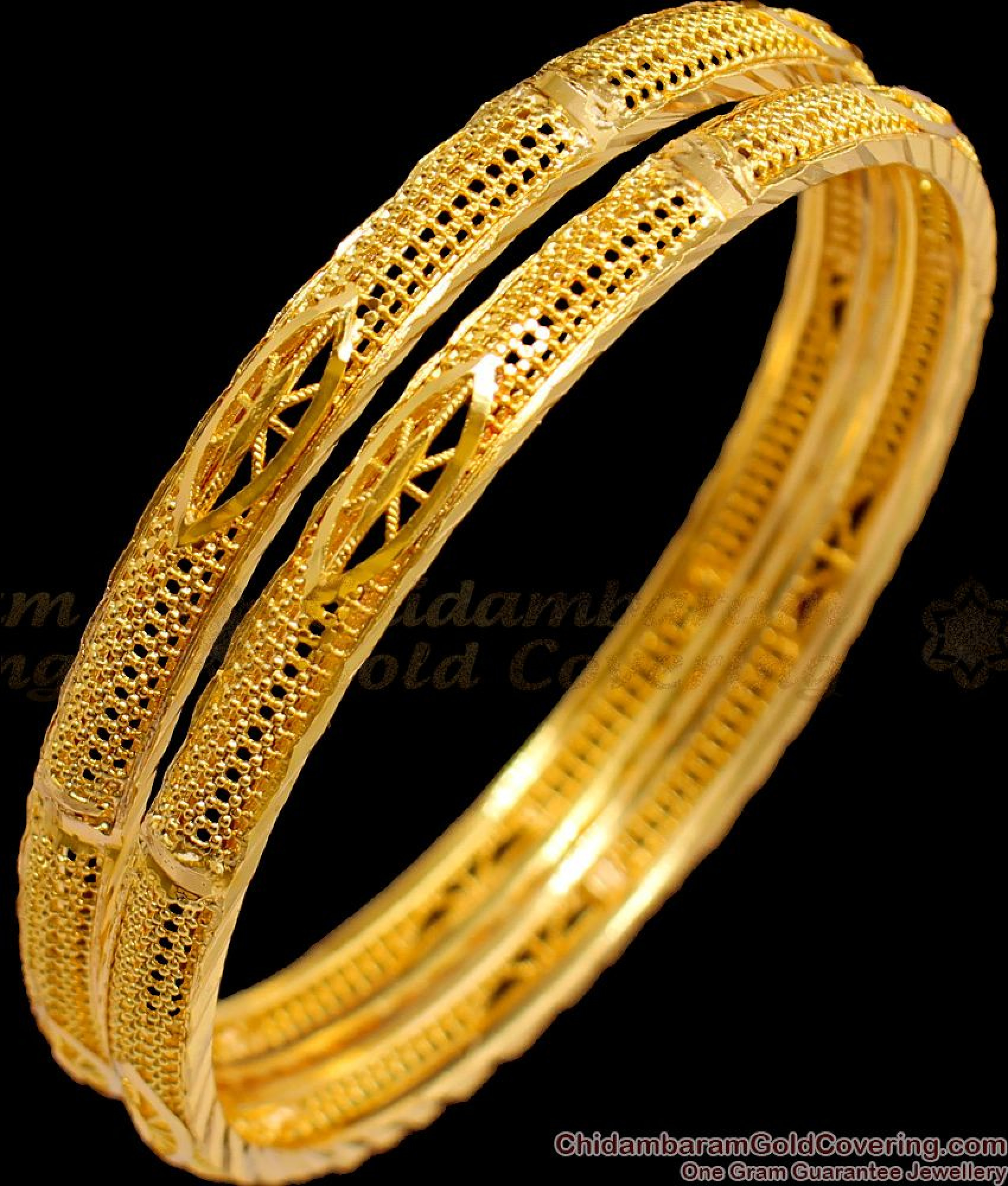BR1433-2.6 Daily Wear Set of Two One Gram Gold Bangle Collections Shop ...