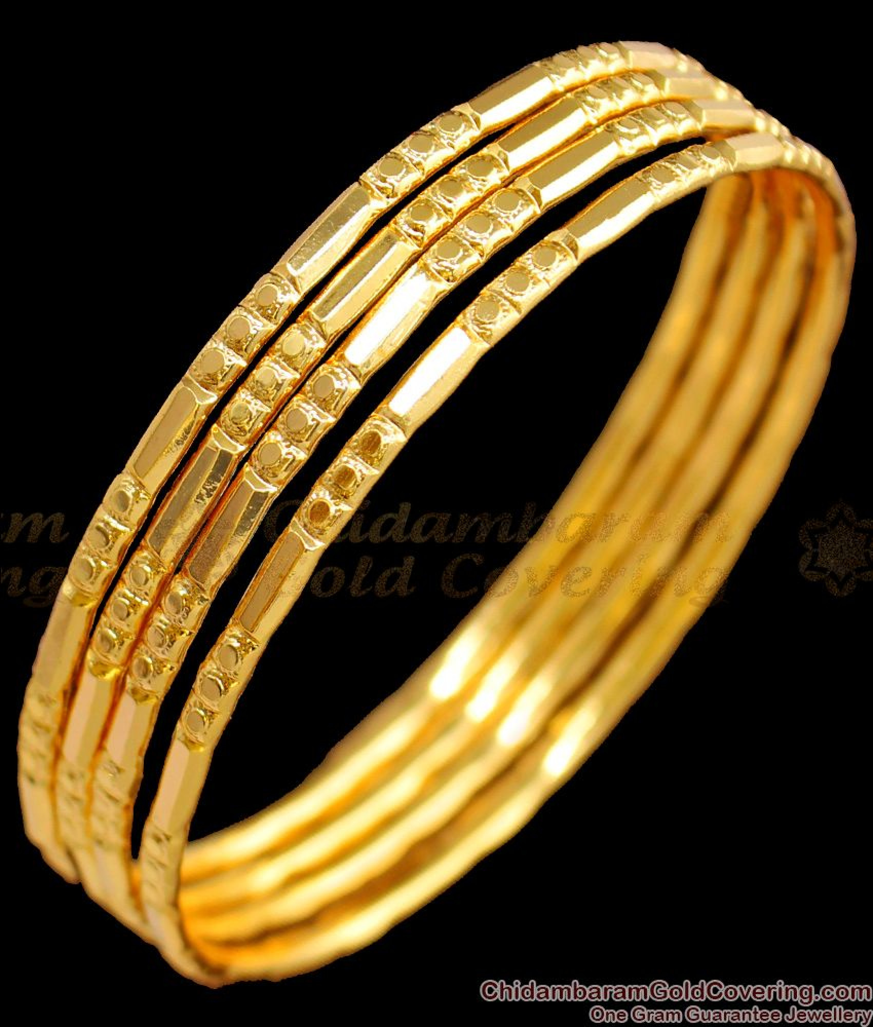 BR1455-2.10 Thin Gold Bangles Design Set Of Four Gold Plated Jewelry ...