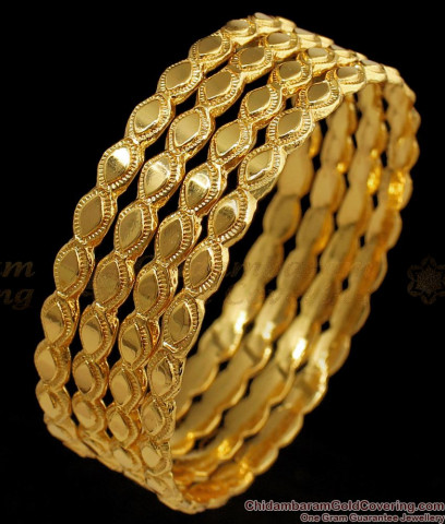 BR1156-2.4 Tremendous Gold Forming Enamel Model Bangles For Ladies