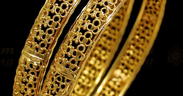 BR1646-2.8 One Gram Gold Bangles Daily Wear Collections For Womens