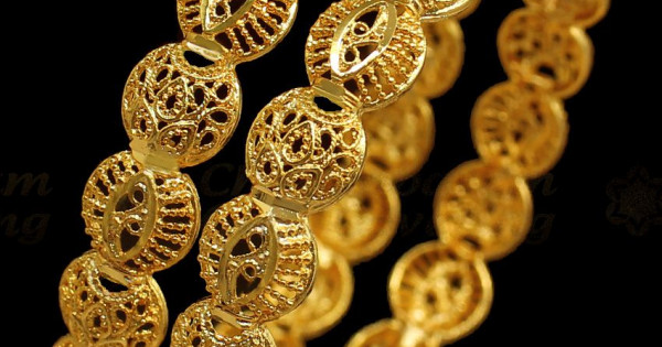 BR1649-2.8 Real Gold Look Bangles Daily Wear Collections