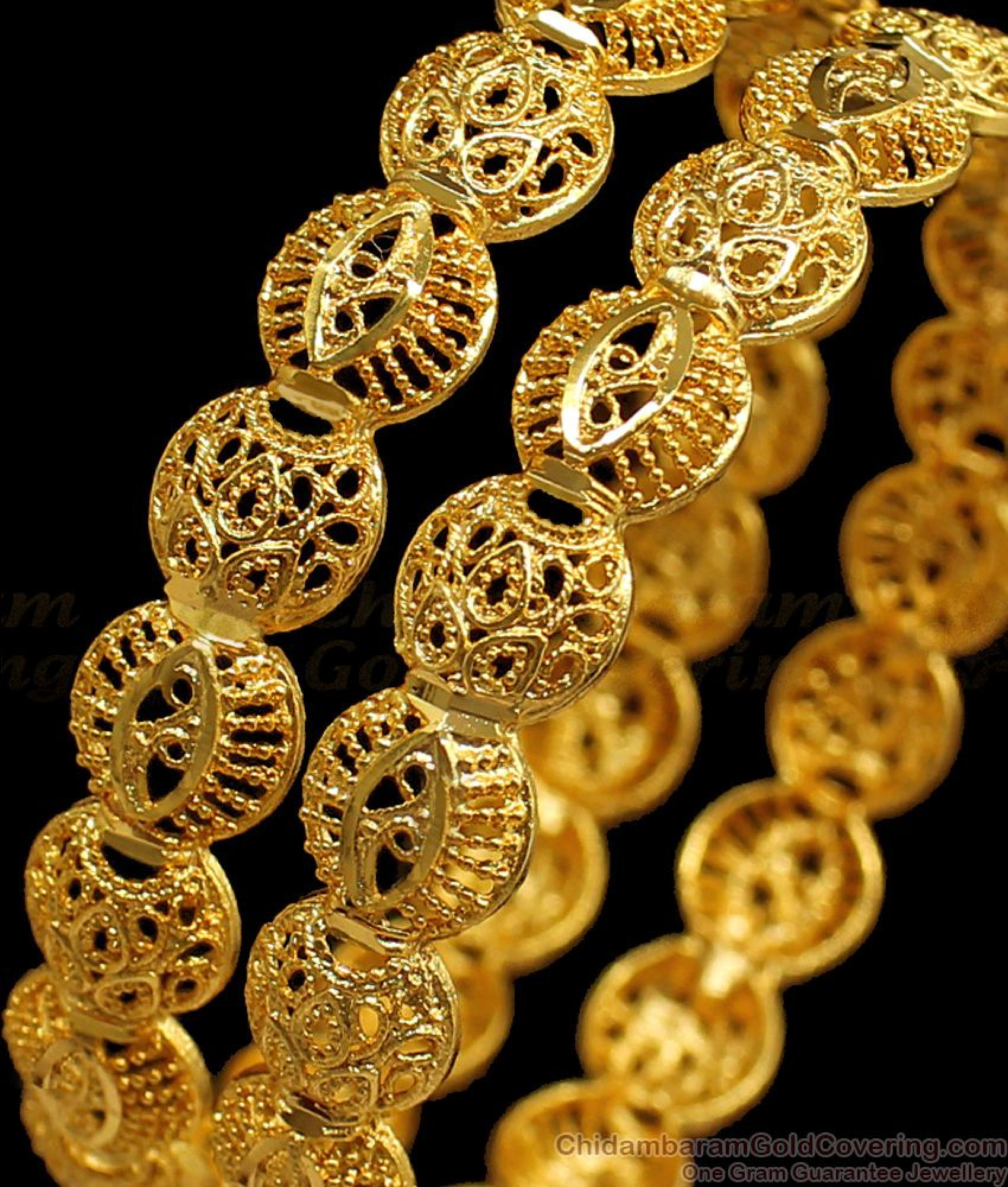 BR1649-2.4 Real Gold Look Bangles Daily Wear Collections