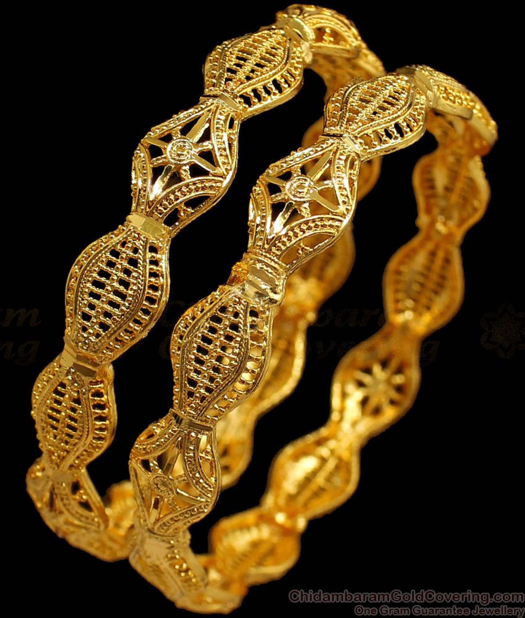 BR1650-2.6 Trendy Gold Bangles Daily Wear Collections