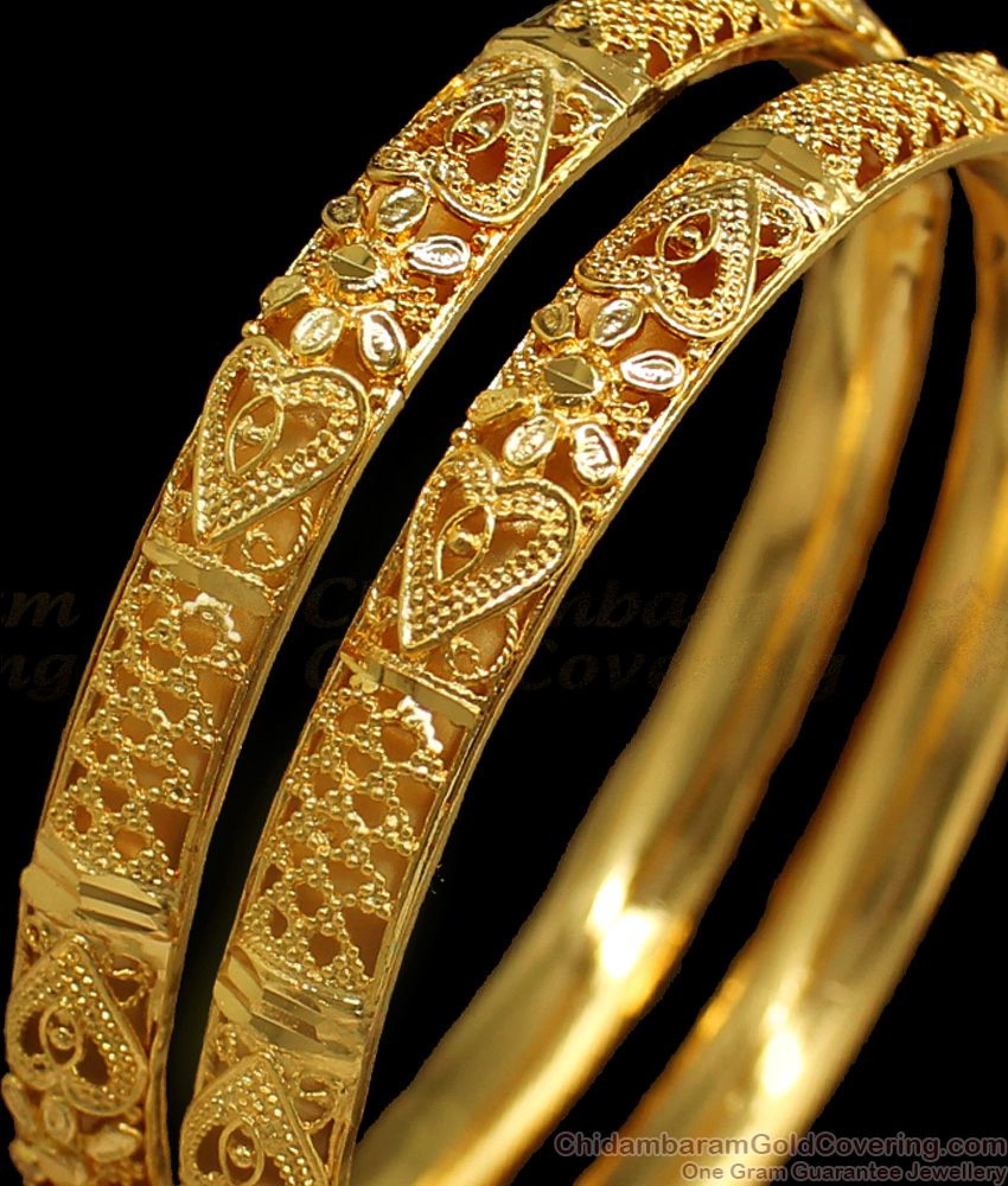 BR1653-2.6 Fast Moving Gold Plated Bangles Daily Wear Collections