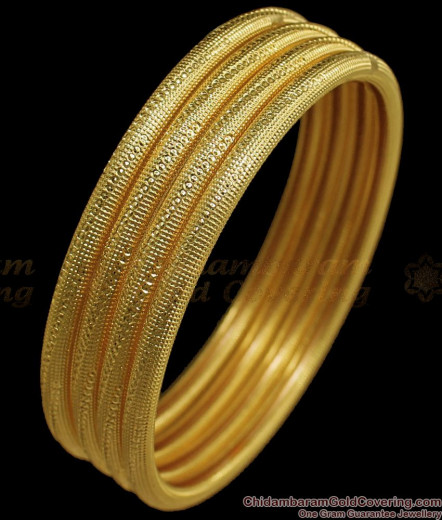 Gold Plated Plain Design Bangles, Chidambaram Gold Covering Regular ...