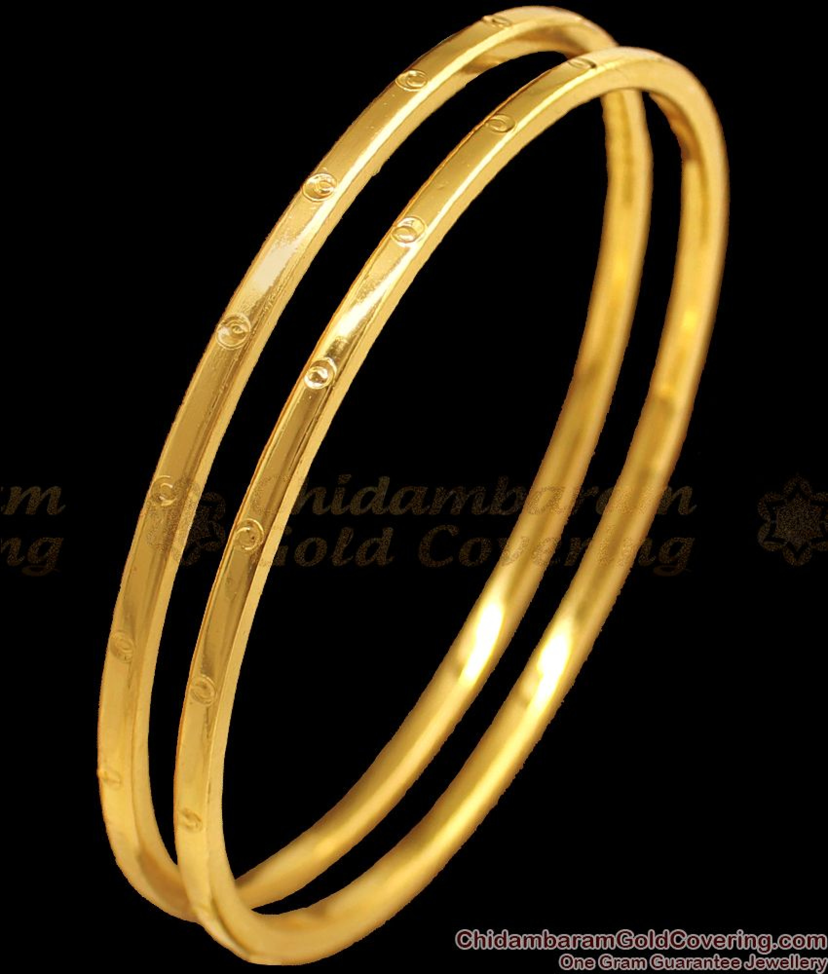 Five Metal Jewelry - Simple Design Original Impon Gold Bangles Daily Wear