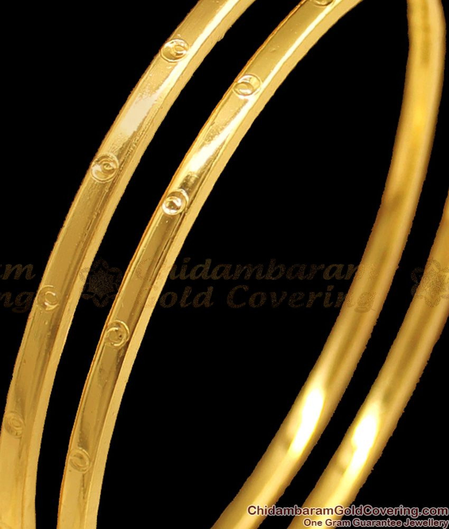 Five Metal Jewelry - Simple Design Original Impon Gold Bangles Daily Wear