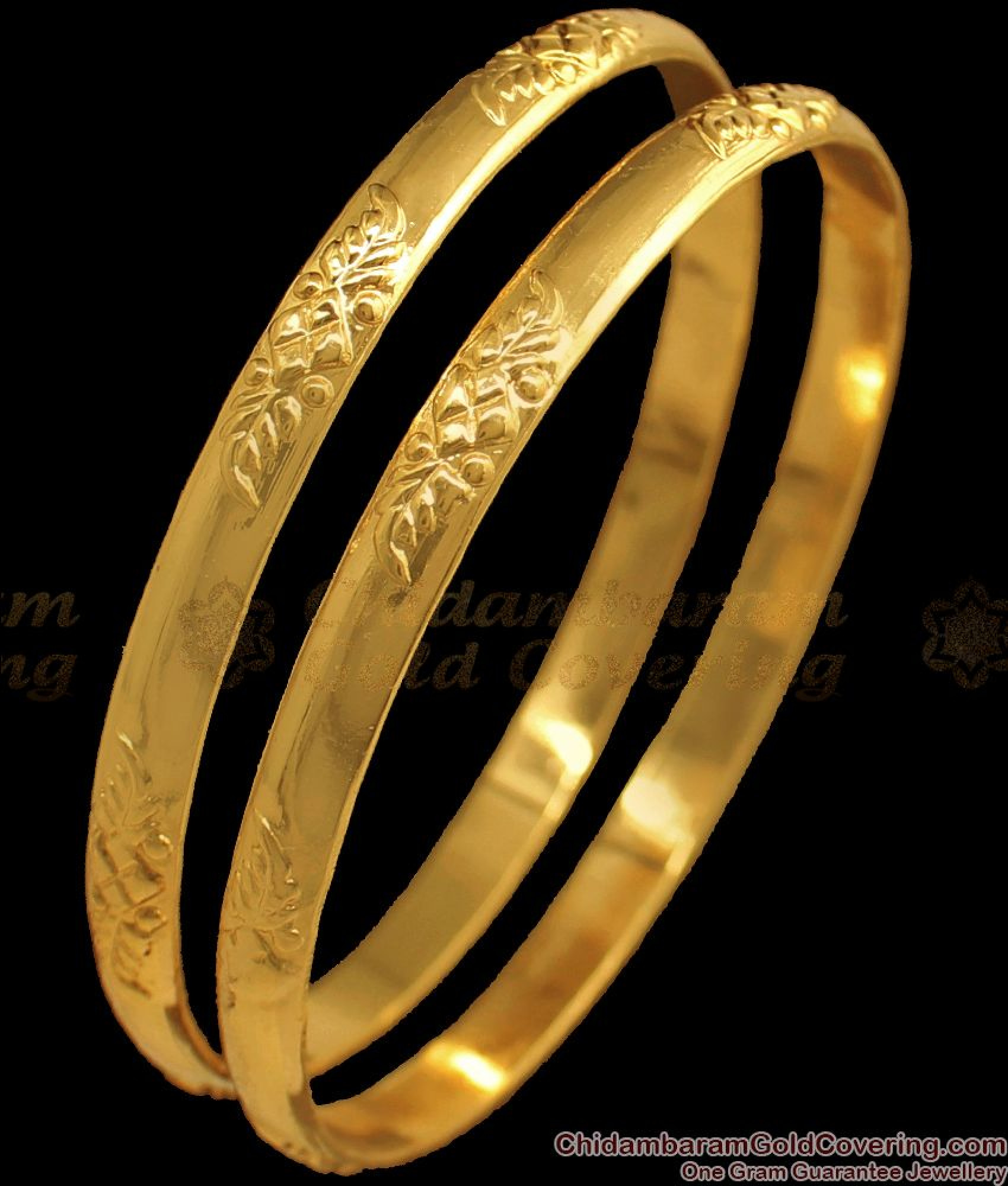 Five Metal Jewelry - Pure Impon Gold Bangles Daily Wear Designs