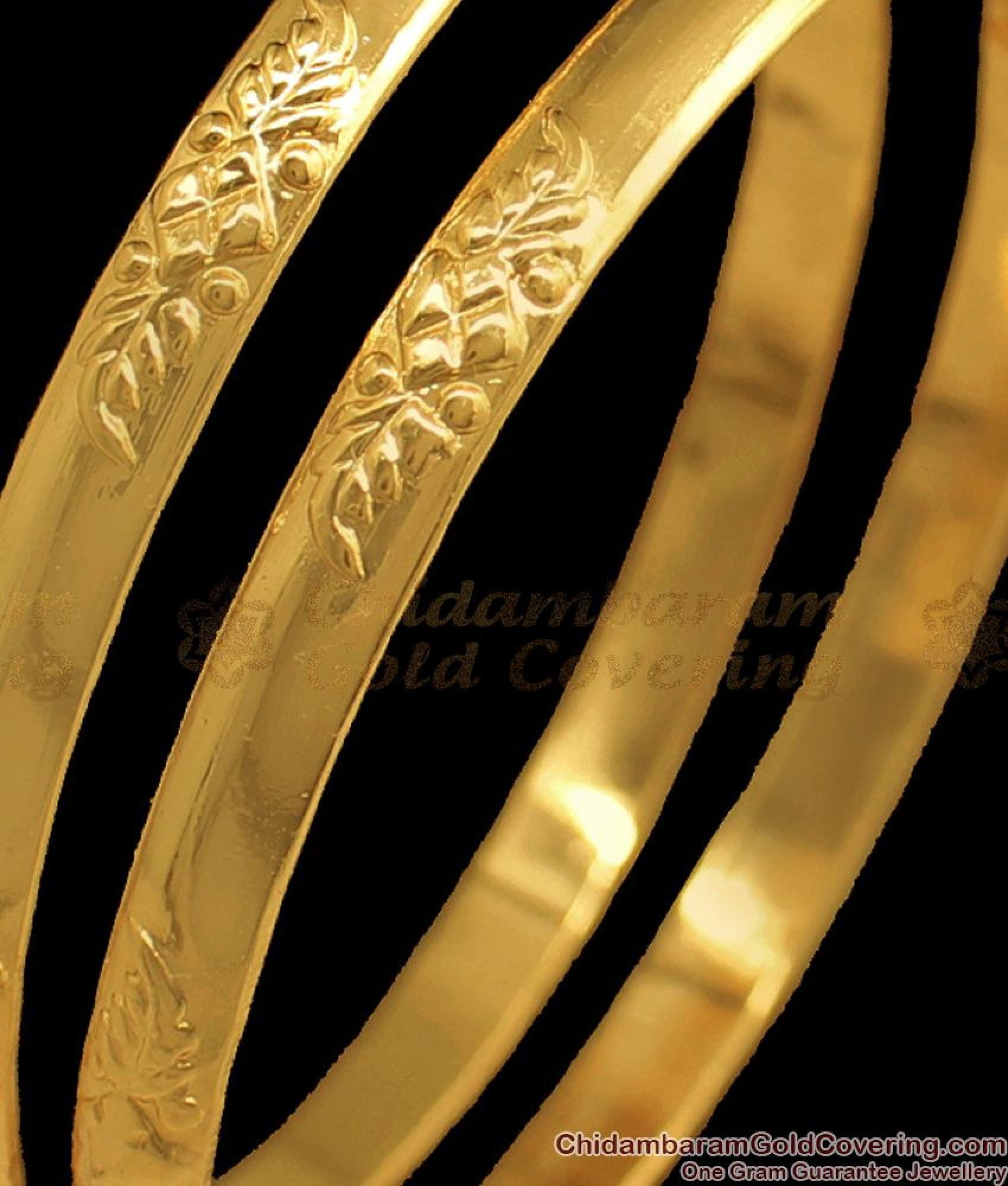 Five Metal Jewelry - Pure Impon Gold Bangles Daily Wear Designs