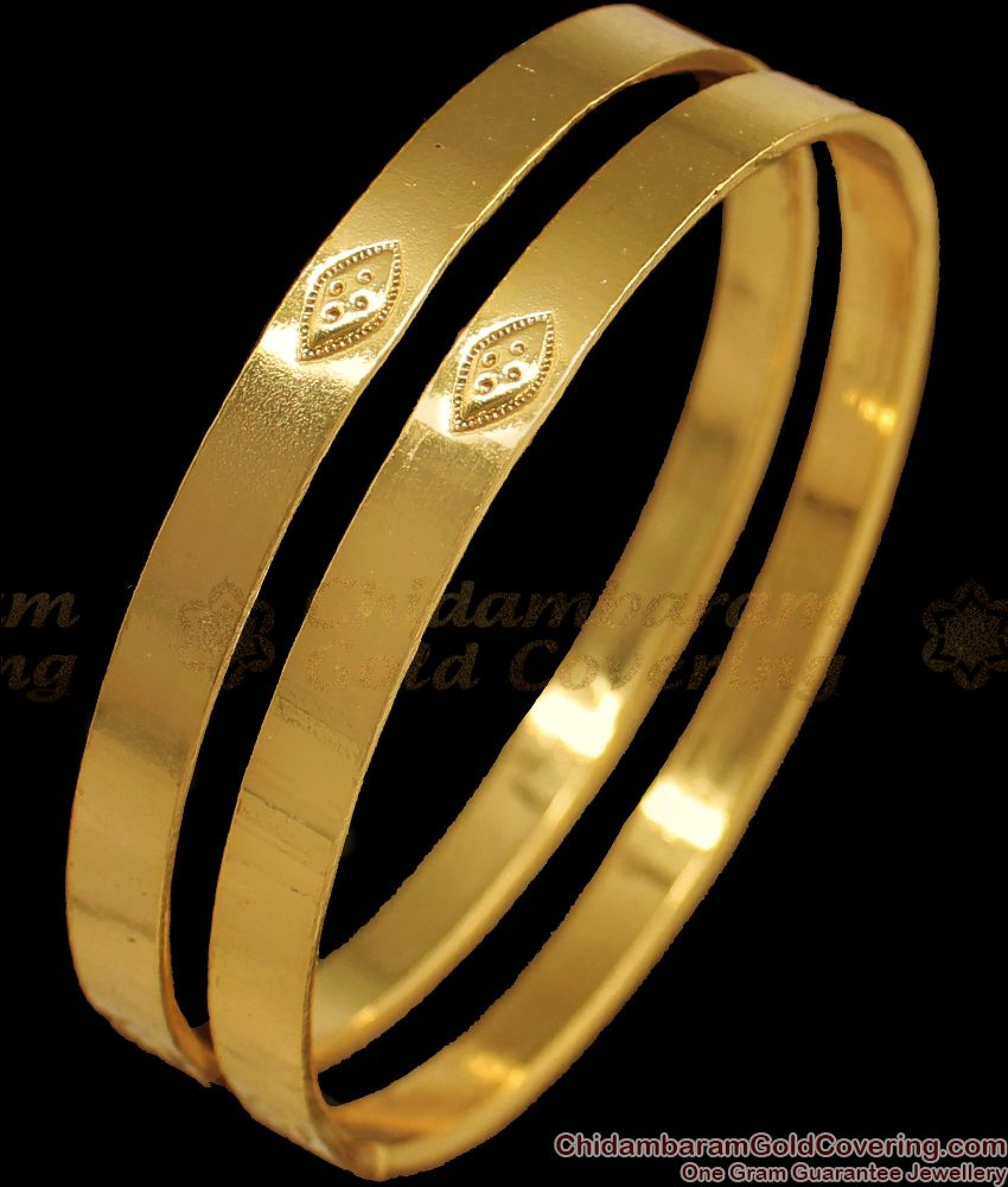 Long Life Five Metal Jewelry - Pure Impon Plain Gold Bangles Designs ...