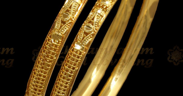 BR1937-2.4 Size Stylish Gold Plated Bangles Light Weight Collections
