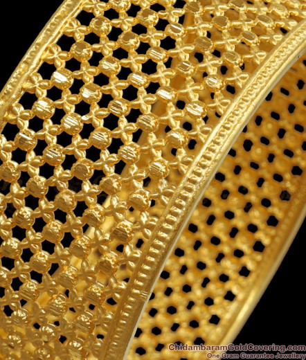 Gold Plated Plain Design Bangles, Chidambaram Gold Covering Regular ...