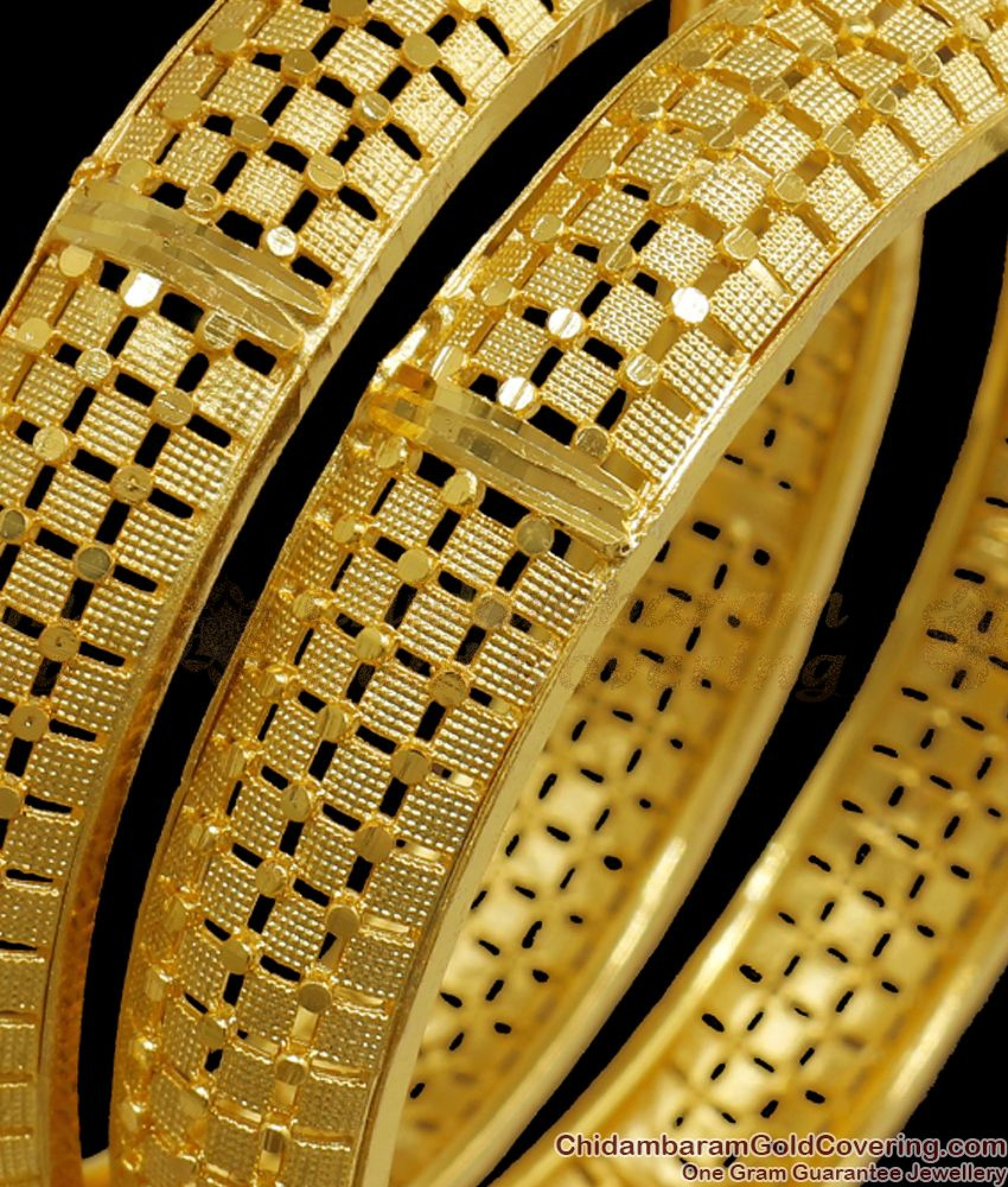 BR2007-2.4 Size Beautiful Bridal Two Gram Gold Bangle Shop Online