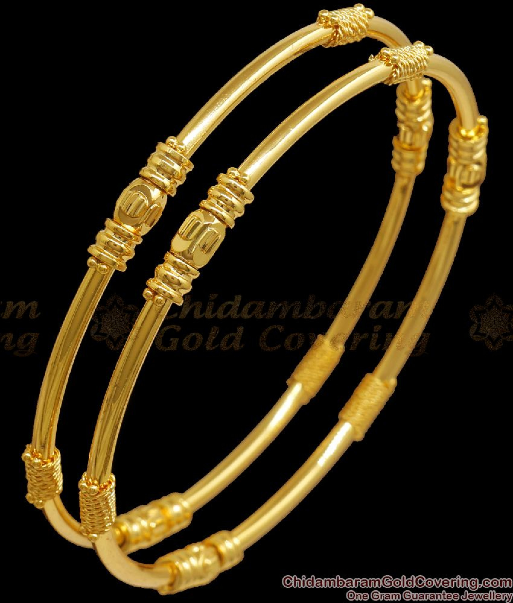 BR2010-2.8 Size South Indian One Gram Gold Thin Bangles Shop Online