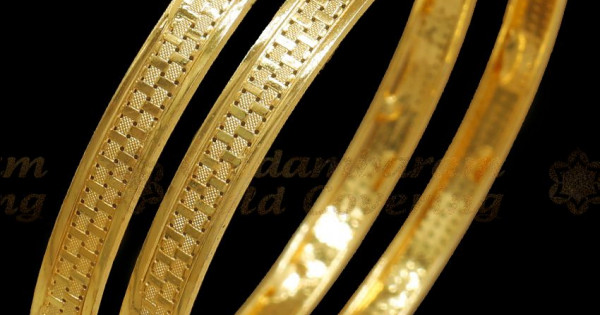 BR2012-2.6 Size One Gram Gold Bangles Box Design Shop Online