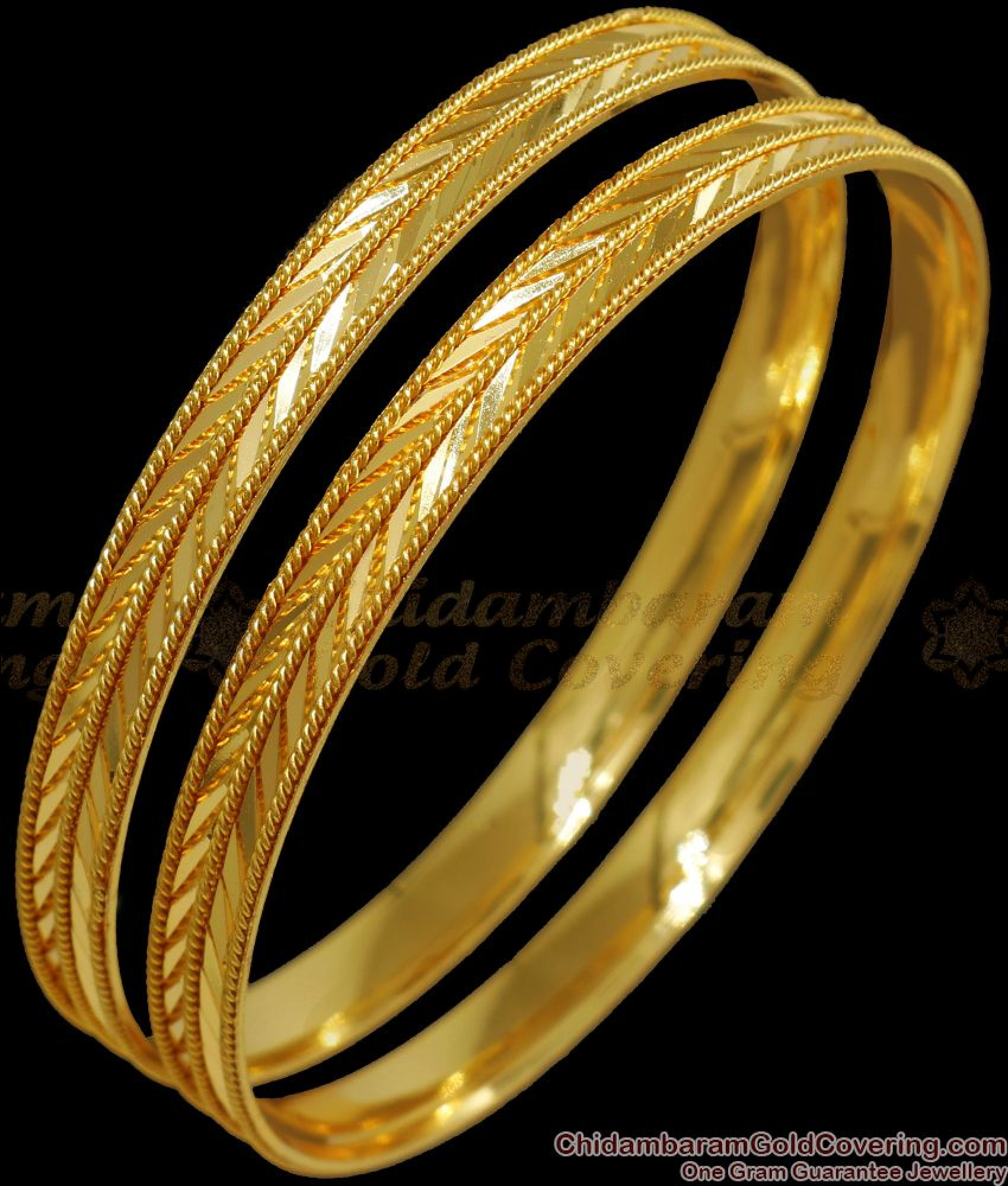 BR2032-2.4 Size Daily Wear Gold Plated Bangles For Women