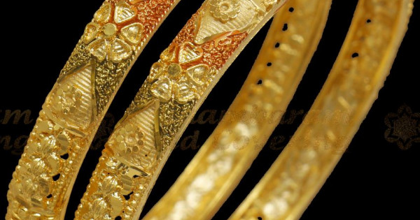 Buy Gold Bangles With Enamel Design