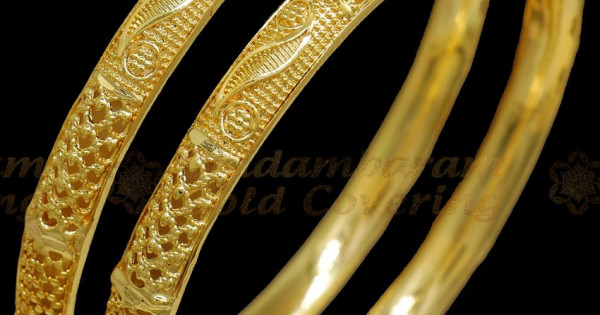 BR2078-2.10 Size New Model 1 Gram Gold Bangles For Womens