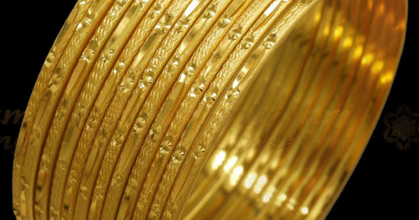 BR2146-2.8 Size Non Guarantee Thin 1 Gram Gold Bangles 12 Piece Full ...