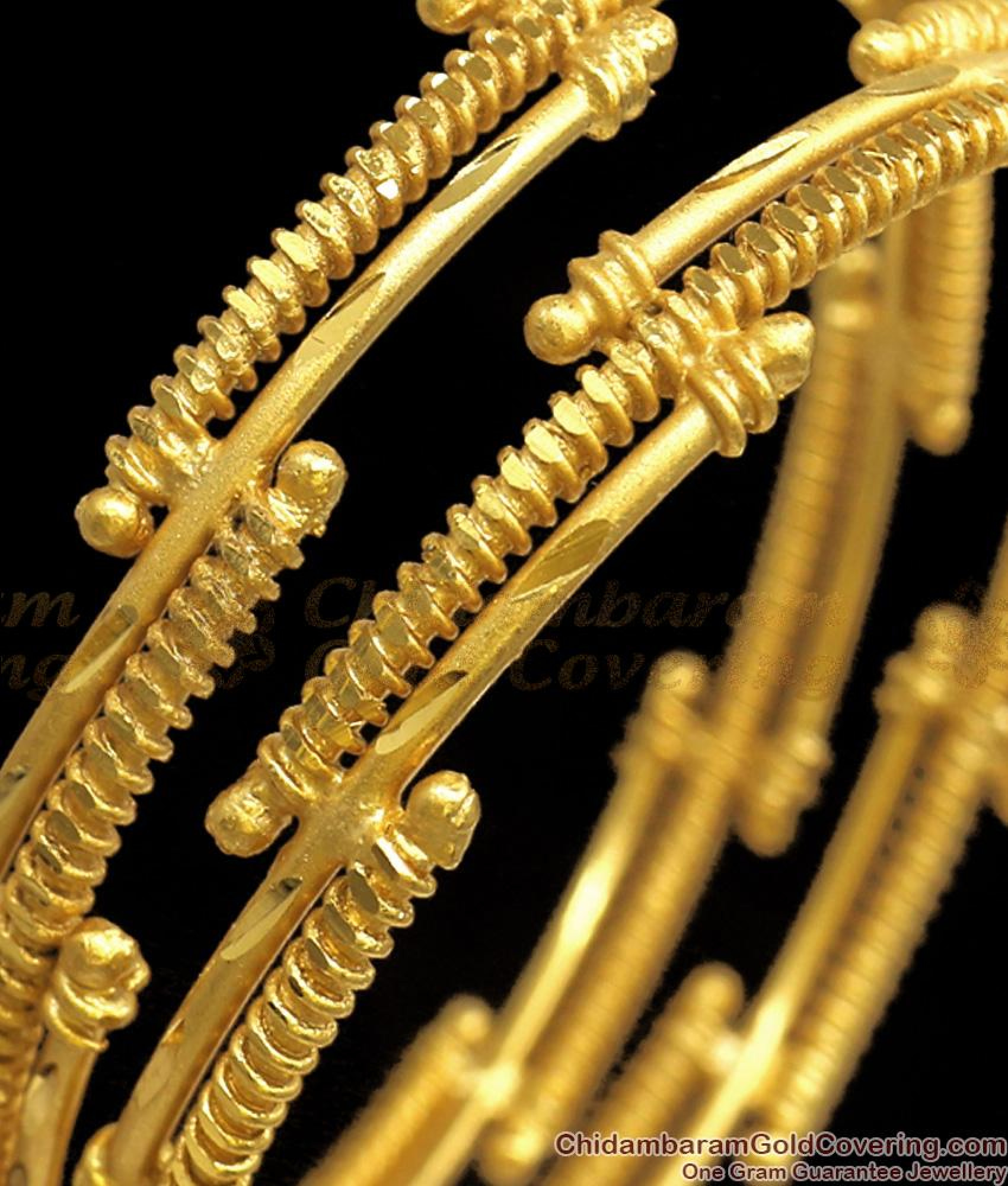 BR2169-2.10 Size 2 Gram Gold Semiya Bangles Forming Jewelry Collections