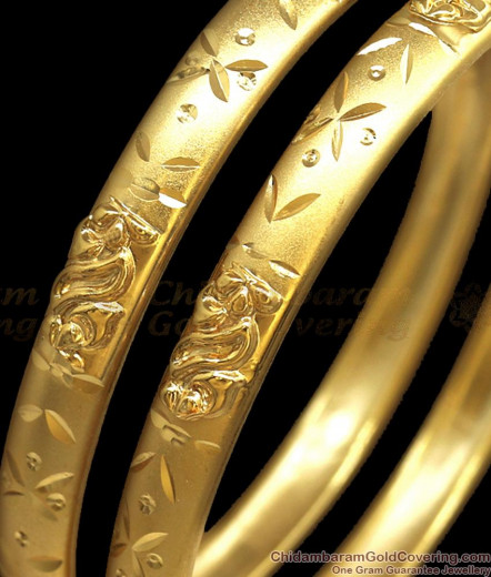 Two Gram Gold Bangles, Plain Bangles and Enamel Meenakari Bangle ...