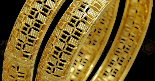 BR2208-2.4 Size Premium Design Two Gram Gold Bangle Bridal Jewelry ...