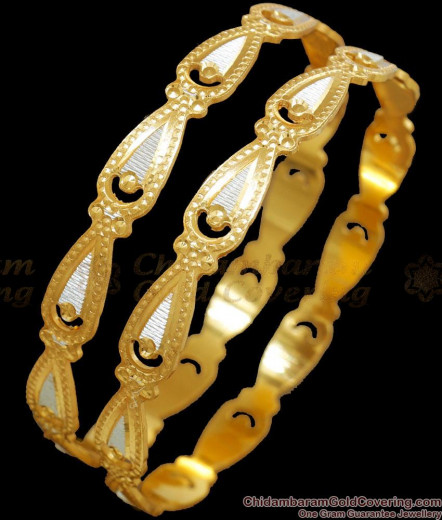Gold Plated Plain Design Bangles, Chidambaram Gold Covering Regular ...