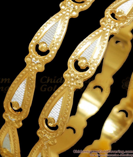 Gold Plated Plain Design Bangles, Chidambaram Gold Covering Regular ...