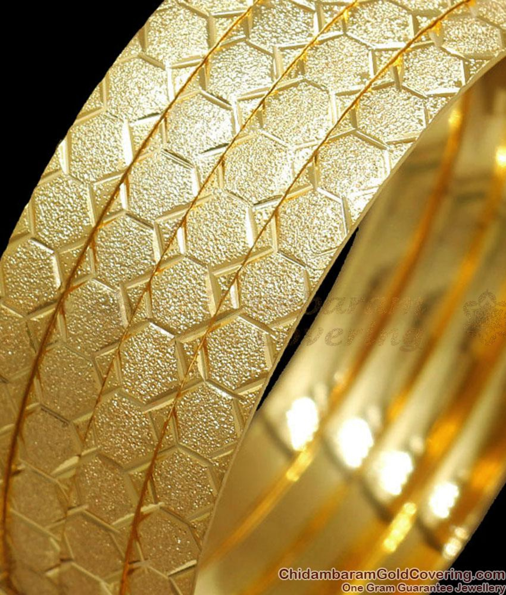 BR2233-2.4 Size Set Of Four Matt Finish Gold Bangle Regular Wear ...