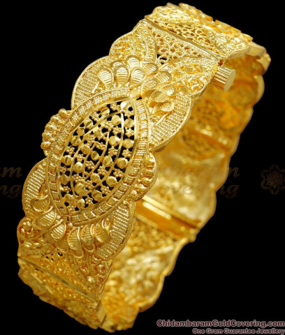 BR2060-2.4 Premium Bridal 6 Set Gold Bangles Flower Pattern For Marriage