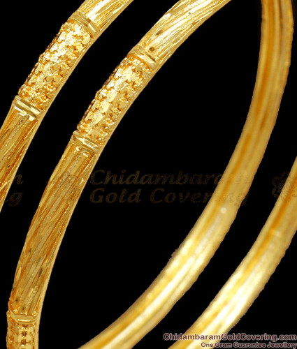 BR2241 2.6 Size Elegant Thin 2 Gram Gold Bangles Designs Shop Online
