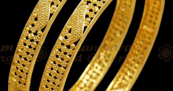 BR2247-2.8 Set Of Two Premium Gold Plated Bangle Bridal Wear Collections